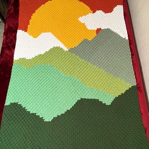 Happy Mushroom Graph & Pattern C2C Tapestry Crochet - Etsy