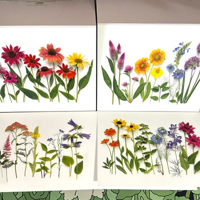 Sticky Notes in Botanical Designs Tulips, Ferns, Daffodils Botanical ...