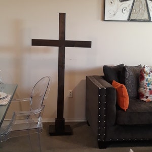 Wood Cross Religious Stand Standing Jesus Wedding Roadside 5 Foot Tall ...