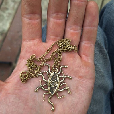 Black Metal Trident Pendant Lucifer Thelema Necklace , Satanic Dark ...