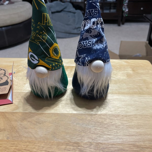 NFL FOOTBALL GNOMES, Tiered Tray, Home Team Mantle Decor, Football Fan ...