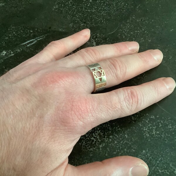 Seal of Solomon, King Solomon Ring, Kabbalah Ring, Signet Ring, Silver ...