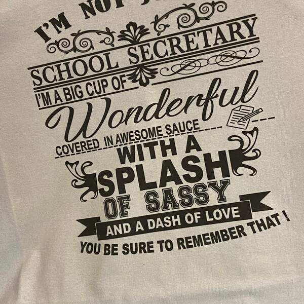 I'm Not Just a School Secretary Svg Dxf Png, Secretary Cut File ...