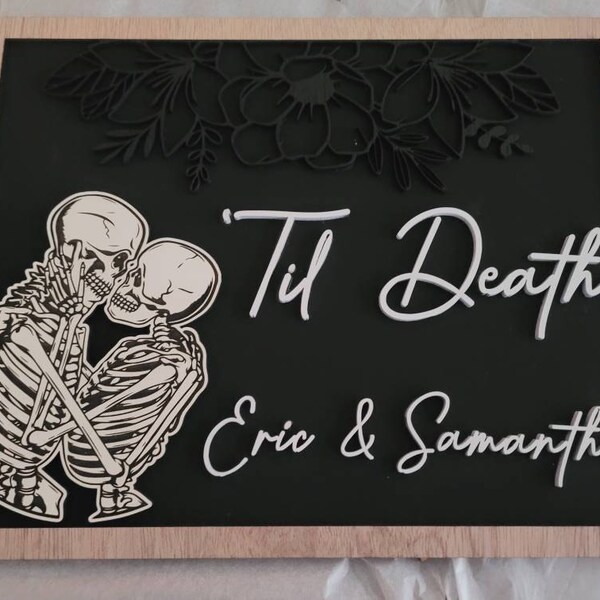 PERSONALIZED 'til Death Sign/ Halloween Decor/ Cottagecore Decor ...