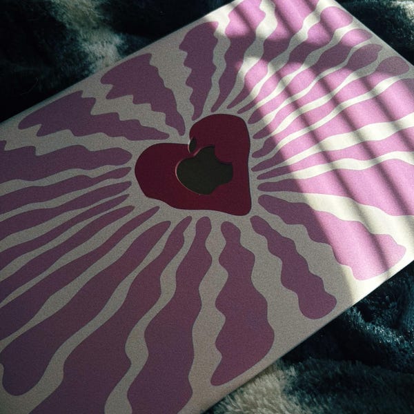 Pink Heart MacBook Case, Stylish Laptop Cover for Air 13/15, Pro 13/14 ...