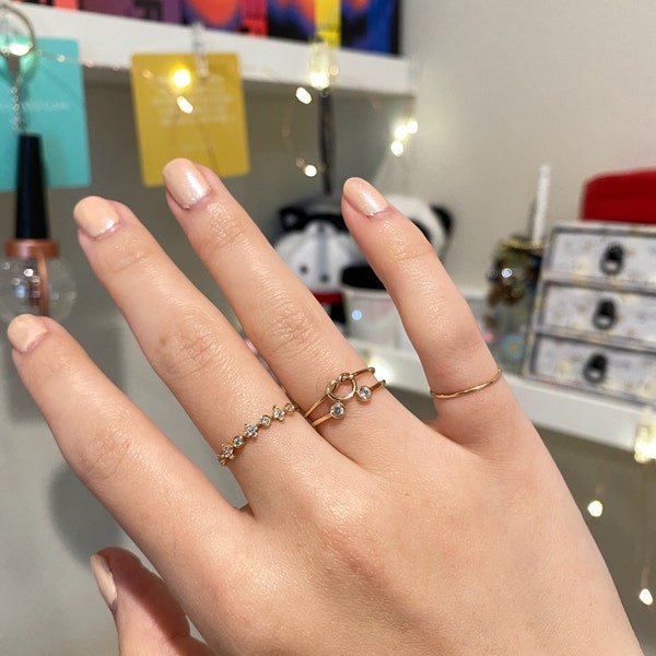 14k Gold Cross Wedding Ring, Solid Gold Minimalist Christian Band ...