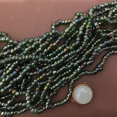 Vintage Clasp, Glass Clasp,five Strand Clasp,bracelet Clasp,necklace ...