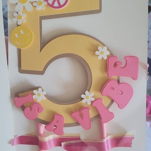 Daisy Birthday 3D Number Daisy Paper Mache Standing Number - Etsy
