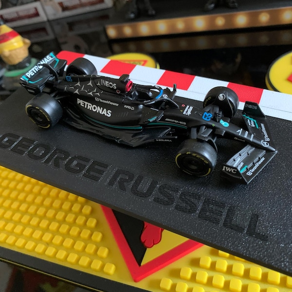 F1 Gift, Formula 1 1:43 Diecast Model Car on Track Display Stand - Etsy