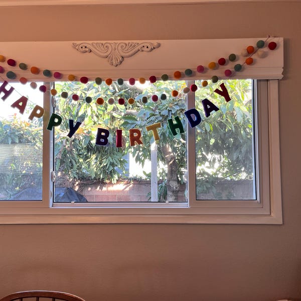 Happy Birthday Banner, Felt Birthday Banner, Reusable Birthday Banner ...