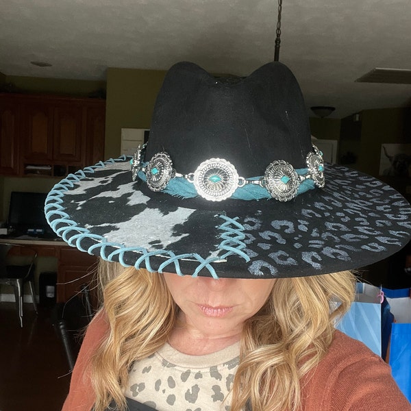 Hand Burned Branded Beige Wild Flower With Dandelion Base Ball Cap ...