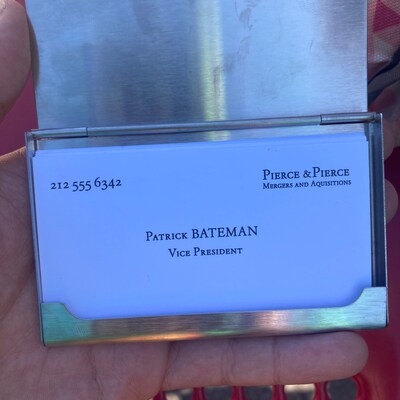 American Psycho Patrick Bateman Business Card Replicas / Movie Prop ...