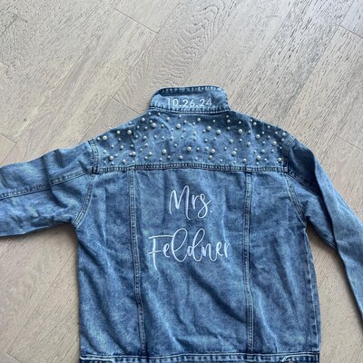 Embroidered Bride Denim Jacket, Bride Jean Jacket, Future Mrs Jacket ...