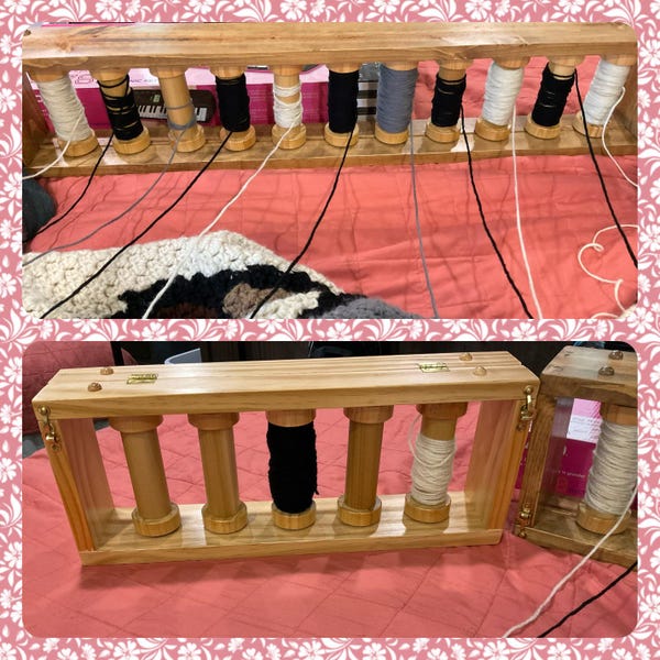 Handmade Wooden Yarn / Bobbin Holder for Graphghan 5 Spools - Etsy