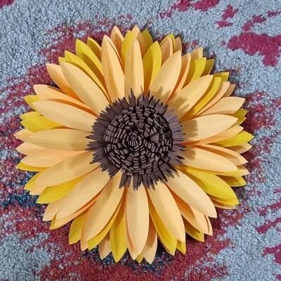 SVG Digital Template, Paper Sunflower, Fall Decor, Paper Flowers, DIY ...