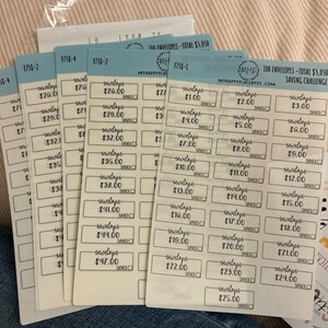 X-large Number Stickers 1 100. Planner Stickers. 100 Envelope Challenge ...