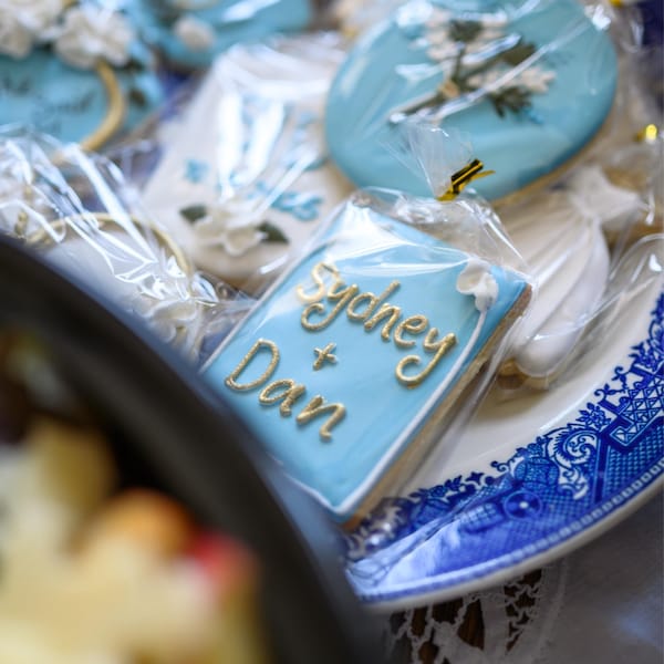 Cloud9 Baby Shower Cookies Handmade Organic Natural Blue Rose Shower ...