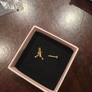 Hidden Helix Piercing 16g F136 Implant Grade Titanium Ball Tassel Flat ...