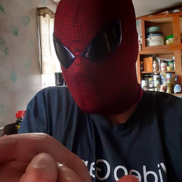 Spider Man 2 Black Mask, Amazing Spider Man, Cosplay, Halloween Gift ...