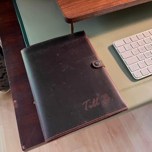 Leather Desk Mat With Edge Cover Personalized Desk Accessory Office ...