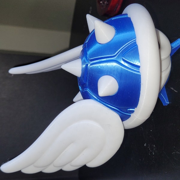 Super Mario Turtle Shell Blue Shell With Wings Game Cartridge Holder ...