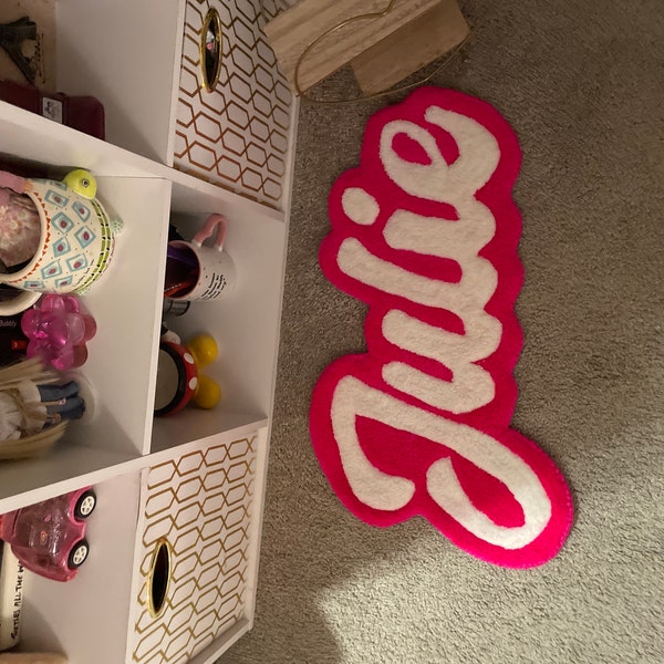Custom Name Handmade Tufted Rug, Personalized Birthday Gift - Etsy