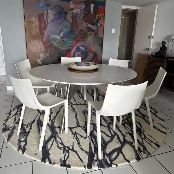 Solid Rug Bean Shaped Kidney Shaped Hand Tufted Large Area Rug Ivory ...