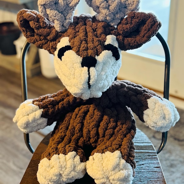 LUNA DEER & GOAT / Full Video Tutorial / Finger Knit Deer and Goat ...