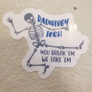Radiology Sticker Floral Rad Tech Decal X-ray Tech Sticker - Etsy