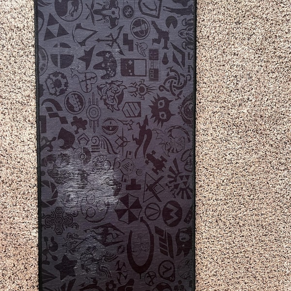 Zelda Hyrule Symbol Rug, Gaming Chair Mat, Gamer Round Carpet, Zelda ...