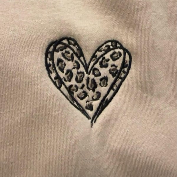 Leopard Heart Embroidery Design, Valentine Day Leopard Heart Print ...
