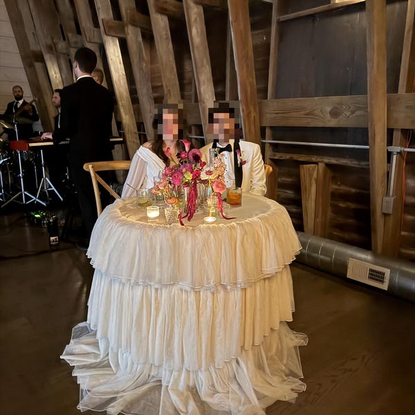 Tiered Ruffle Round Tablecloth for Wedding Cake Table, Champagne Tower ...