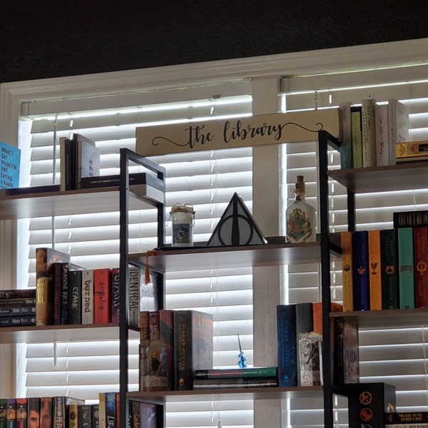 The Library Sign. Rustic Library Decor. Farmhouse Decor. Rustic Signs ...