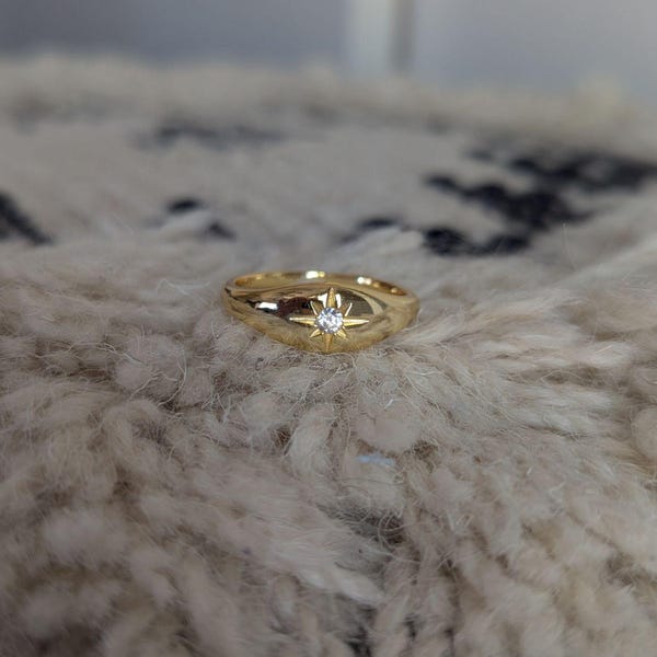 Plus Size Ring, Dainty Stacking Ring, Star Ring, Ruby Ring, Gift for ...