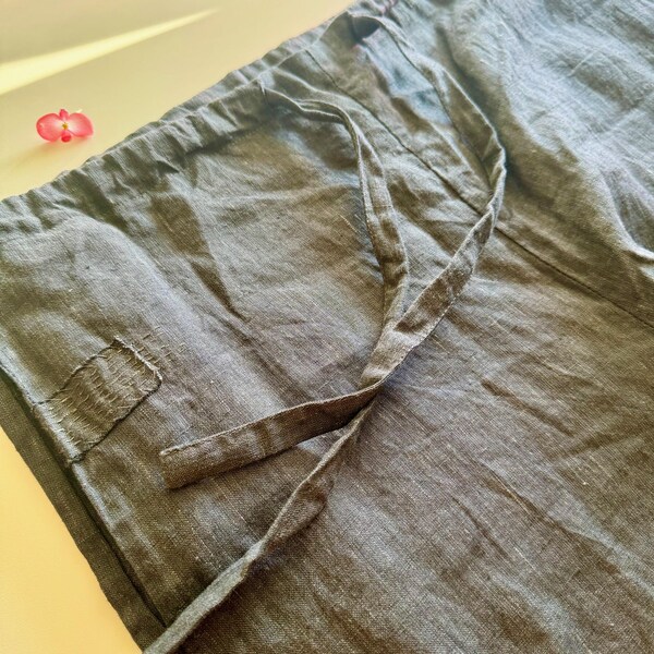 Mens Linen Shirt Duster FOREST. Linen Mens Clothing Natural Grey Undyed ...
