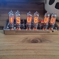 IN-14 Nixie Clock in Slim Wooden Enclosure With a Plastic Top Cover. - Etsy