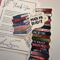 Thriller Book Sticker, Small Gifts, Gifts for Book Lovers, Thriller ...