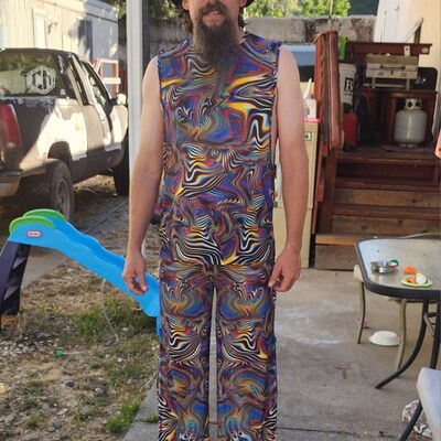 Neon Costume, UV Light Set Costume, Rave Dancer Costume, Psychedelic ...