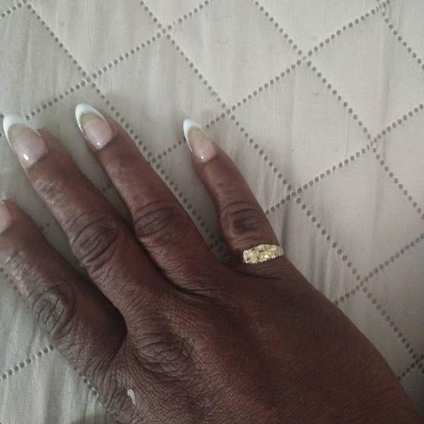 10k & 14k Solid Gold Vintage Nugget Smashing Band Ring Gift for Men ...