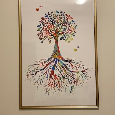Tree of Life Symbol Watercolor Print Rooted Tree of Life Poster Tree ...