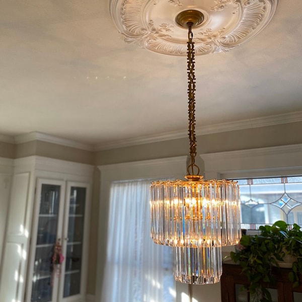 Traditional Brass Ceiling Canopy for Chandeliers and Lighting Fixtures ...