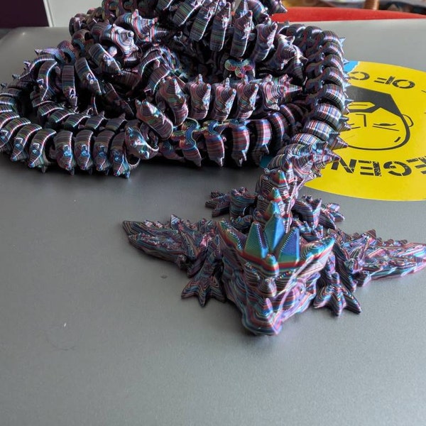 Fire Sprite Dragon STL Print Files, Articulating Flexi Wiggle Pet ...