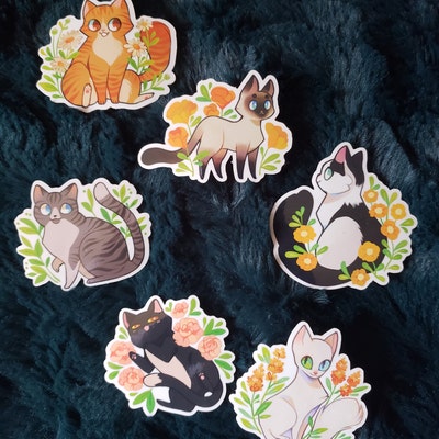 Garden Cats Sticker Set - Etsy