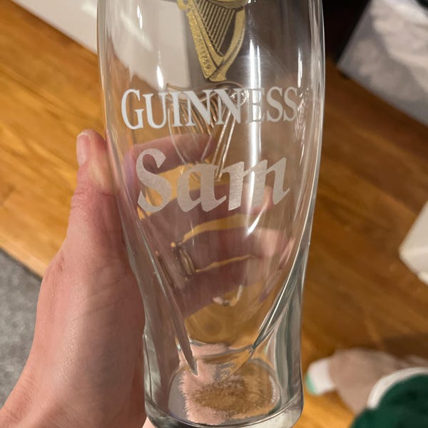 Personalized Guinness Pint Glass 20 Oz Engraved Guinness Irish Toasting ...