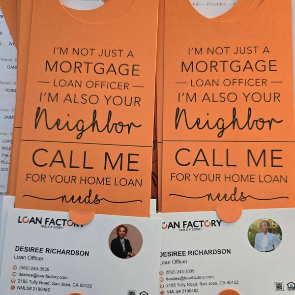I'm Not Just a Mortgage Loan Officer Door Hanger | Mortgage Broker MLO ...