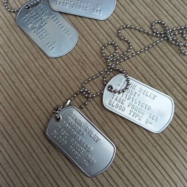 Simon 'GHOST' Riley US Military Dog TAGS - Detailed Replica Collector ...