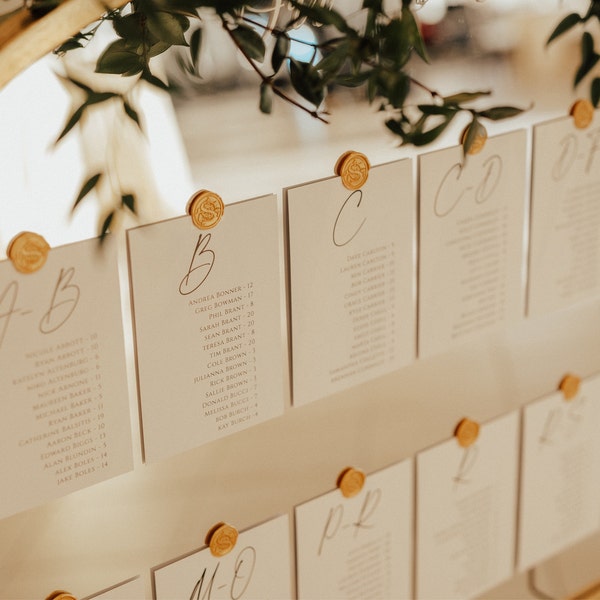 3x5 Terracotta Wedding Seating Chart Template, Terracotta Table Seating ...