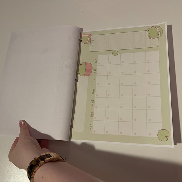 Calendar Frog Open Printable Calendar Cute Undated Calendar Cute Blank ...