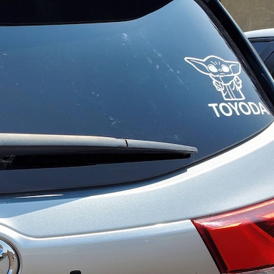 Funny Baby Yoda, Toyoda Star Wars Yoda Decal Sticker Toyota Vinyl ...