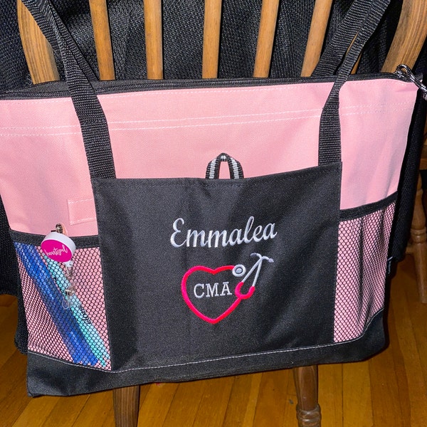 Personalized Nurse Bag Nursing Tote Monogrammed Gift Nurse Appreciation ...